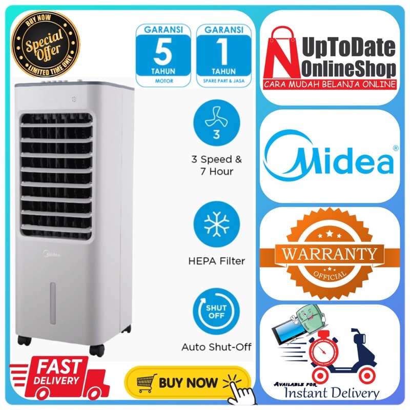 Jual AIR COOLER 4.8L MIDEA AC100-18B AC100 18B BIG WATER TANK LOW WATT | Shopee Indonesia