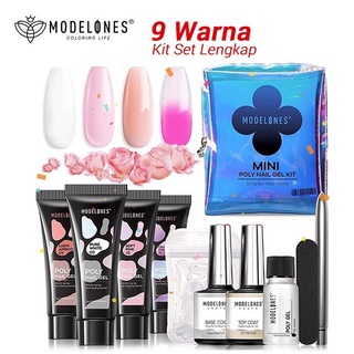 Jual Modelones Set Kutek Kuku Mini Poly Nail Gel Portabel Kit Ekstensi ...