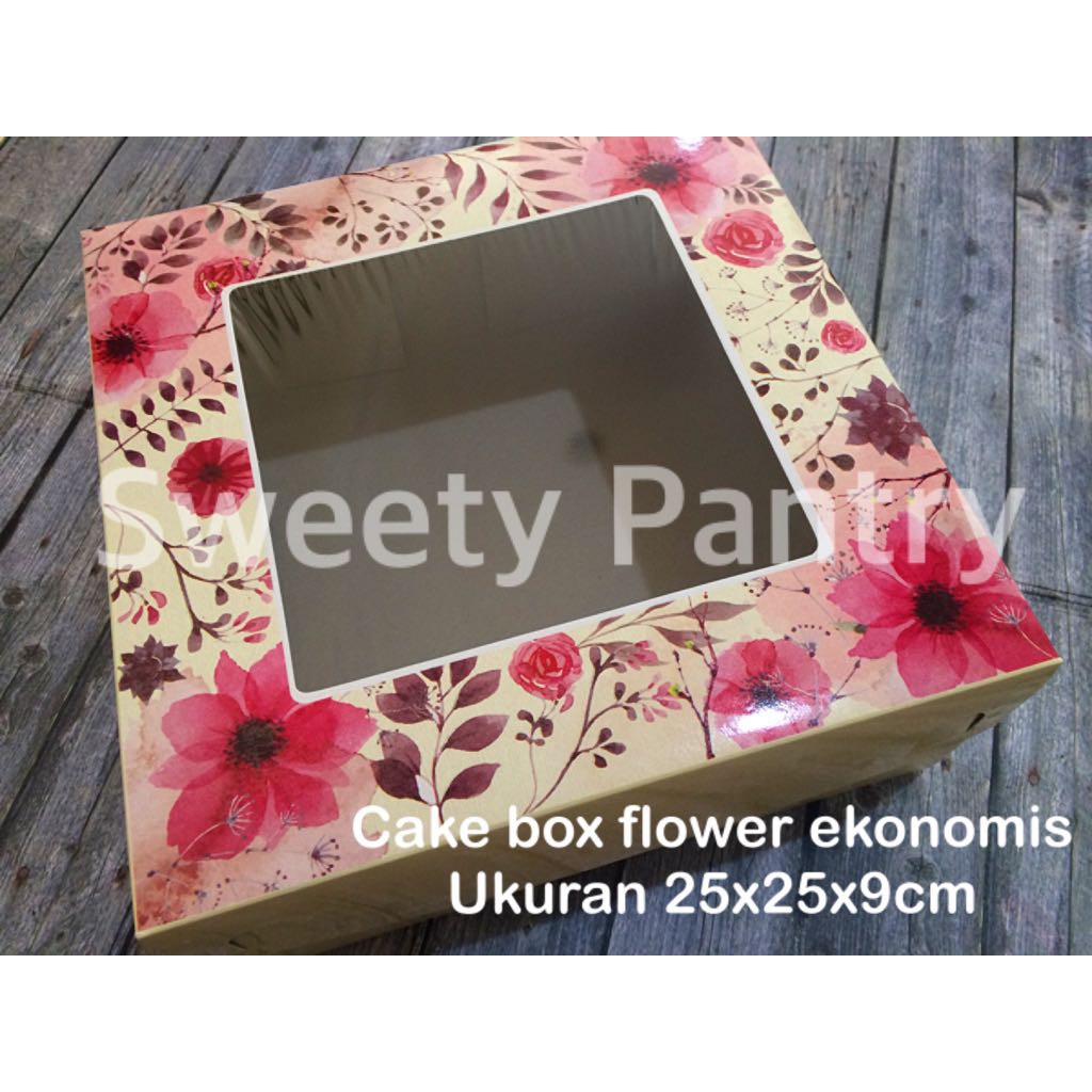 Jual dus kue / box kue / packaging kue / kemasan kue flower ekonomis ...