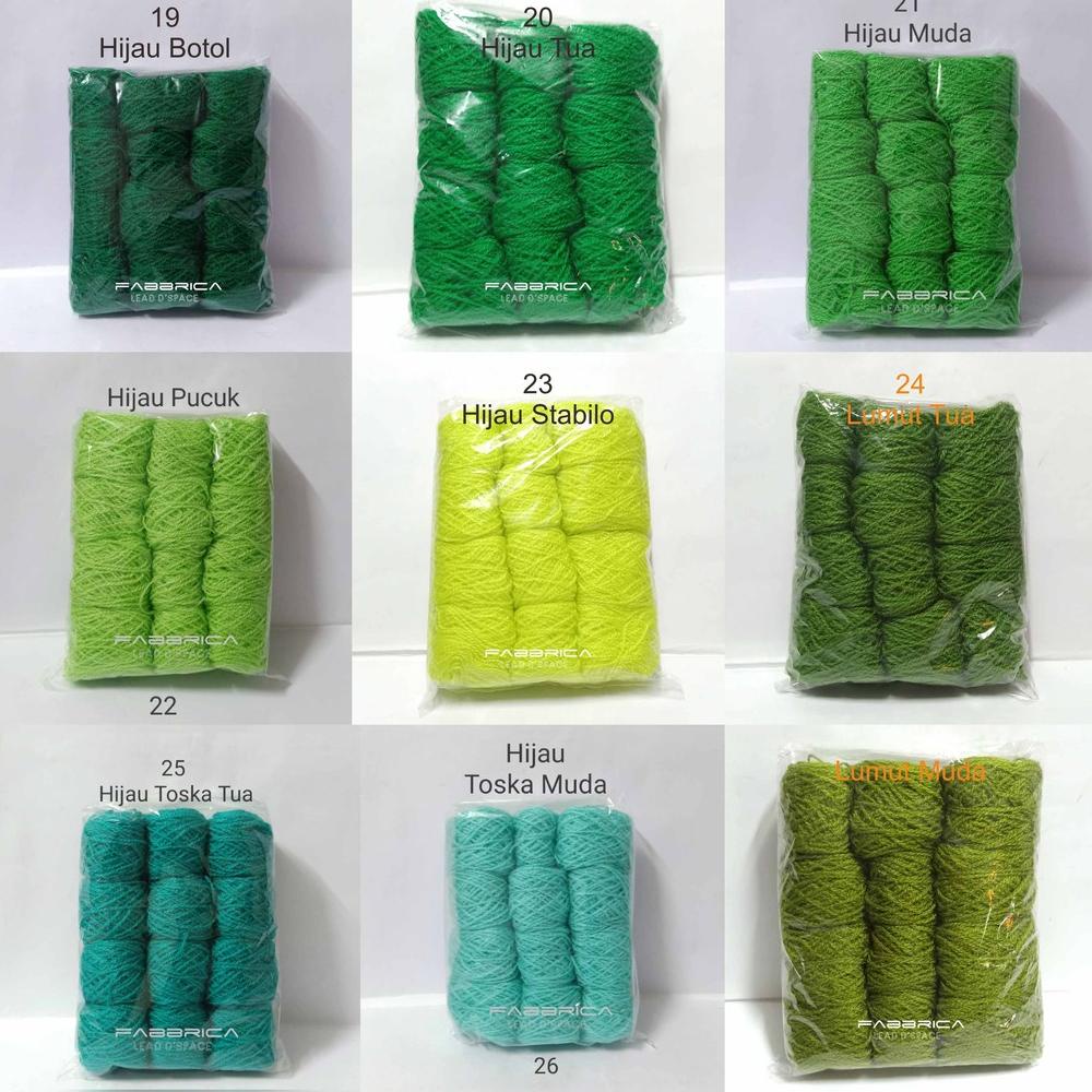 Jual [PROMO JAC35] (12 pcs) BENANG WOOL VONEL SEWARNA WOL RAJUT SULAM ...