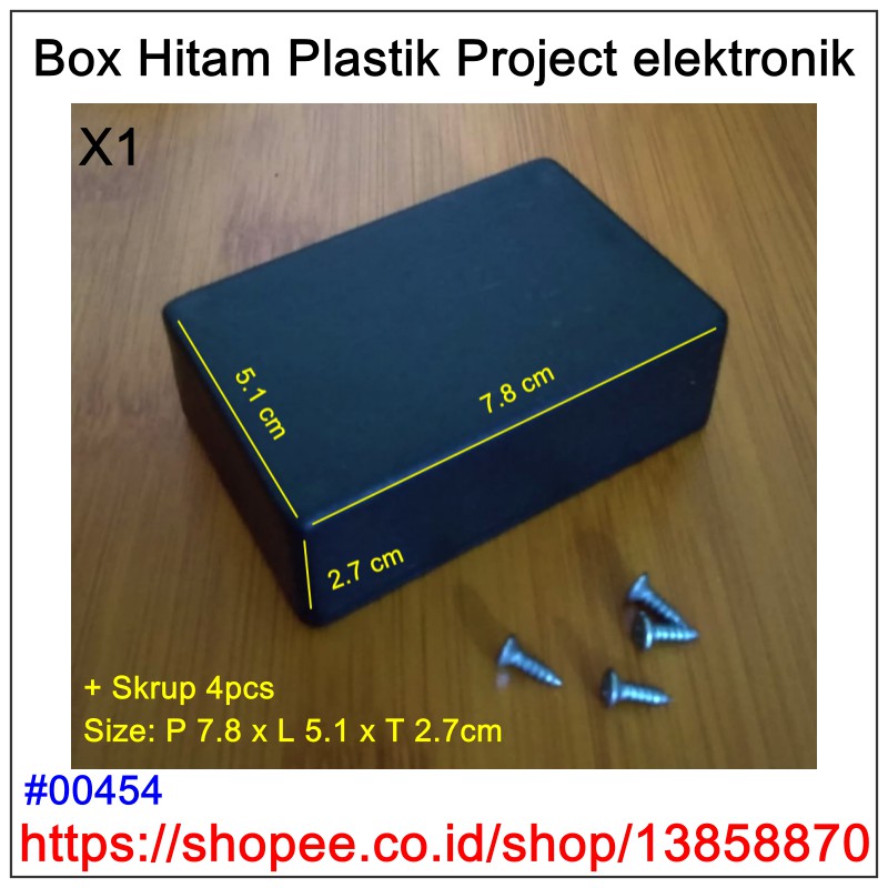 Jual X1 Box Hitam Plastik 78x51x27mm Project elektronik Case instrument ...