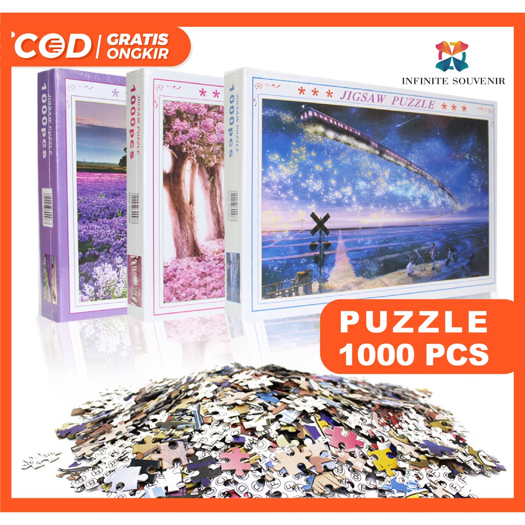 Jual Puzzle 1000 pcs dewasa Anak Jigsaw Murah Unik Motif Beragam Anime ...