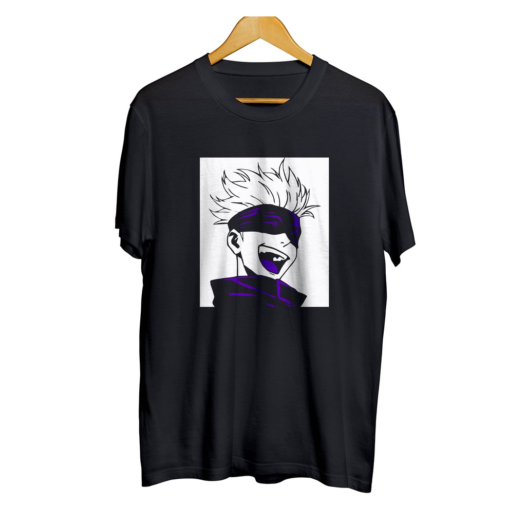 Jual Kaos Anime GOJO LAUGH - JUJUTSU KAISEN 100% cotton combeD 30s ...