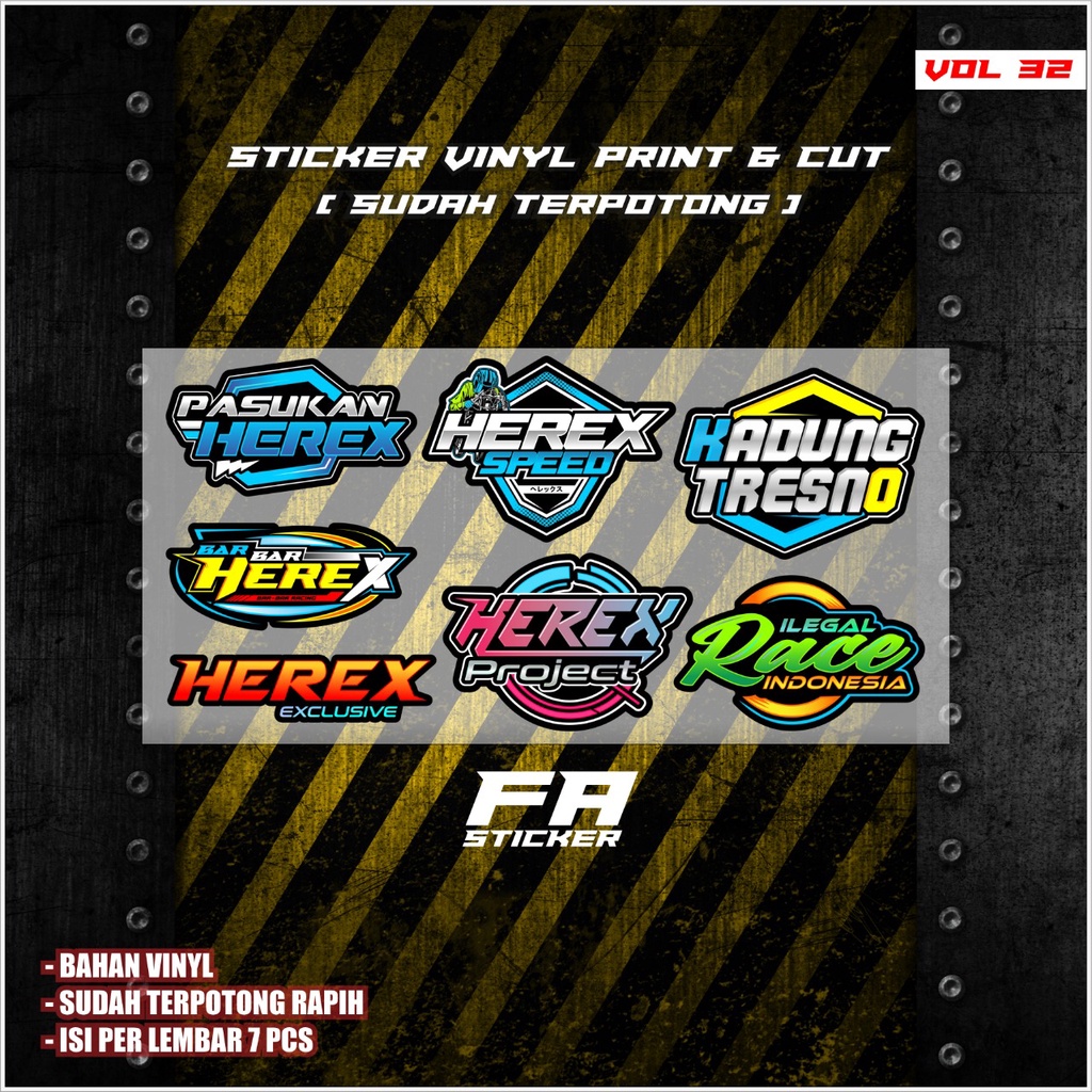 Jual Stiker Racing Pack Sticker Racing Hologram Stiker Sponsor Stiker ...