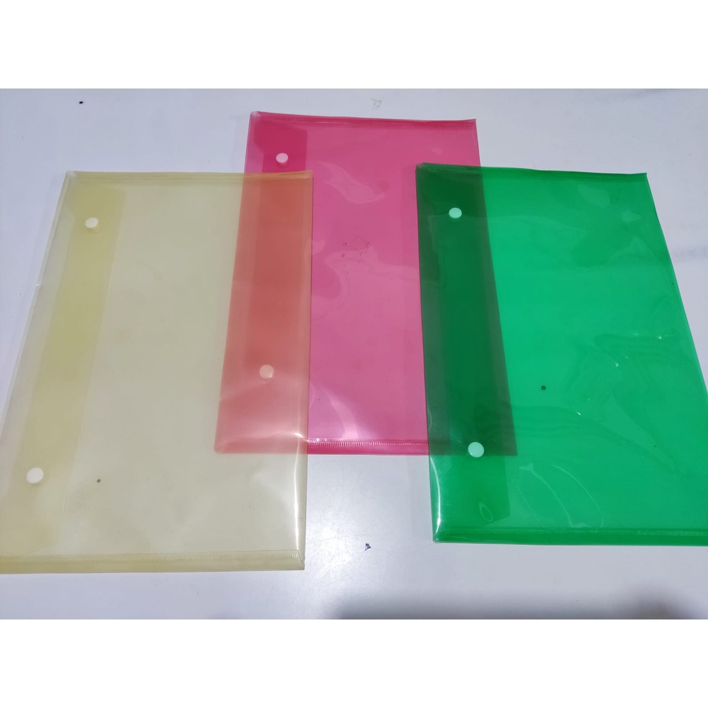 Jual OBRAL Map Plastik Kancing polos Folio / F4 / Map Kancing | Shopee ...