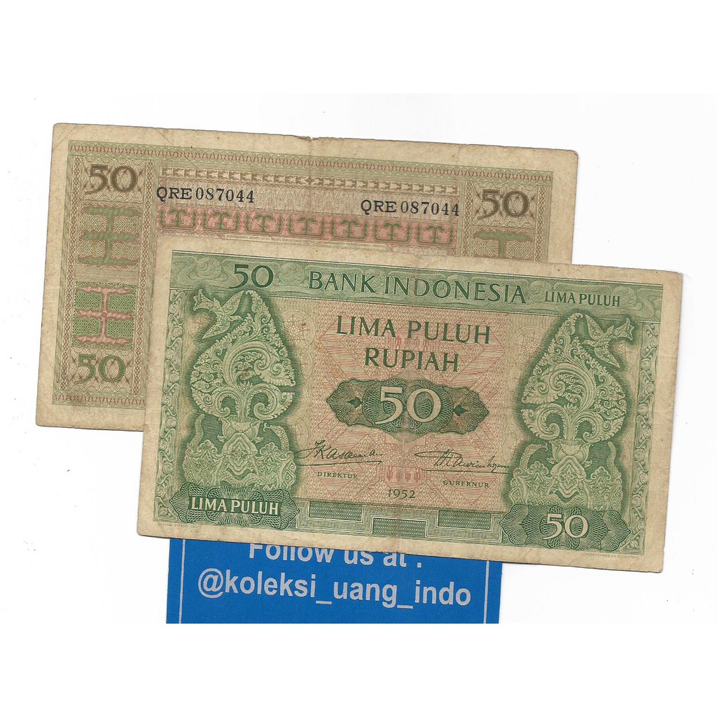 Jual Uang Kuno 50 Budaya 1952 Beredar | Shopee Indonesia