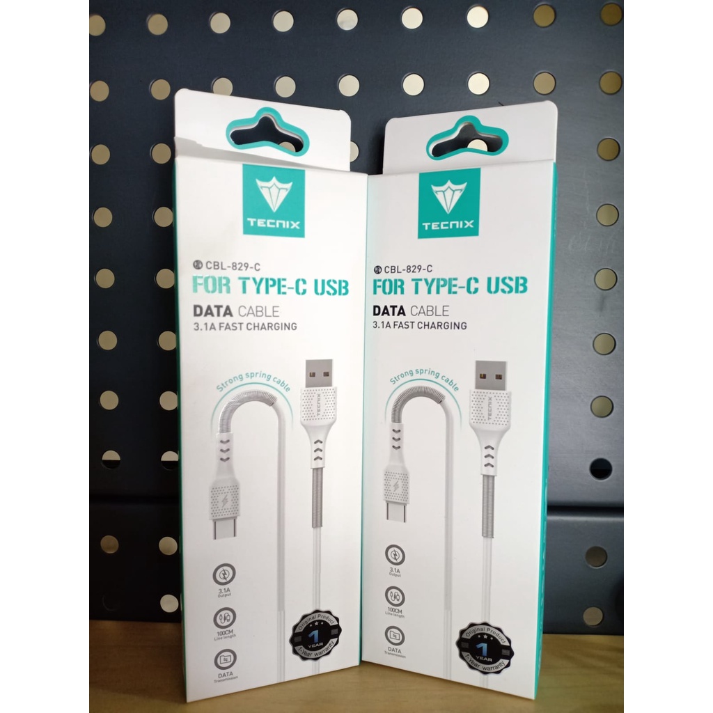 Jual Kabel Charger Type C TECNIX CBL-829-C Kabel Type C Fast Charge 3 ...