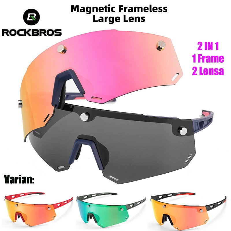 Jual Rockbros 2 in 1 Kacamata Sepeda Sunglasses Polarized Magnetic Polaris | Shopee Indonesia