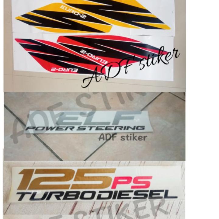 Jual Hot - Stiker+emblem set isuzu elf nkr 71 macan / Stiker emblem Elf ...