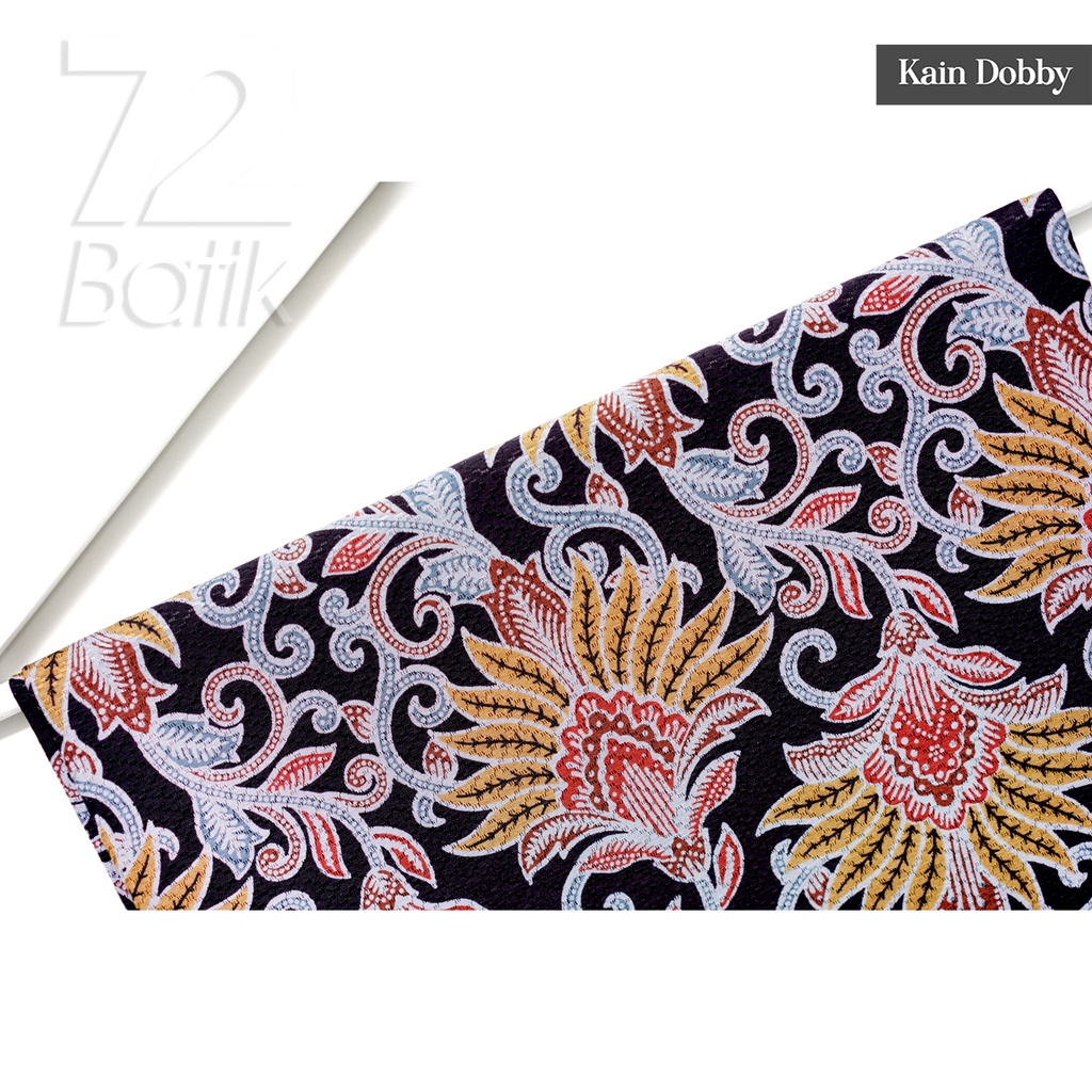 Jual KAIN BATIK PREMIUM Bahan Dobby Motif Kembang Citra Warna Coklat ...