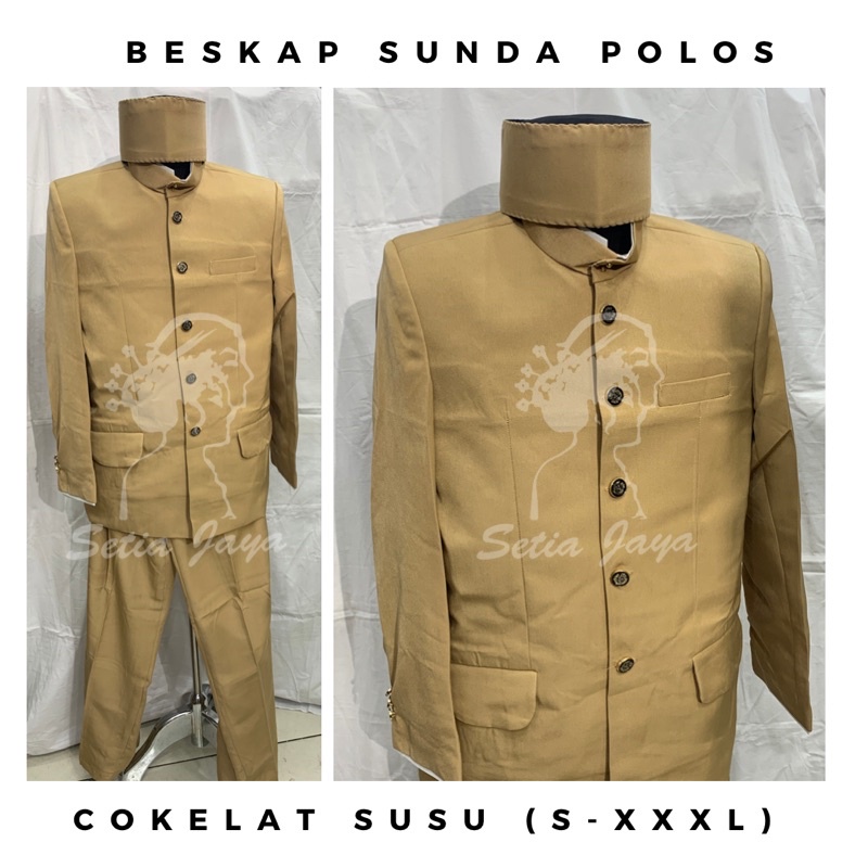 Jual Beskap Sunda Polos dan Bordir/ Beskap Basofi Among Tamu | Shopee ...