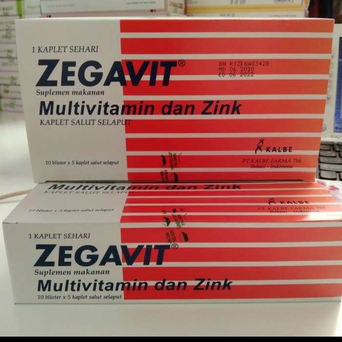 Jual zegavit multivitamin dan zink 50 kaplet | Shopee Indonesia