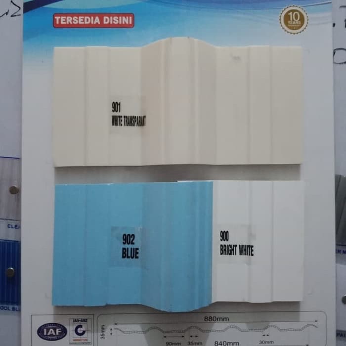 Jual ATAP UPVC SUNPANEL MURAH 10mm lebar efektif 840 panjang 4 Meter ...