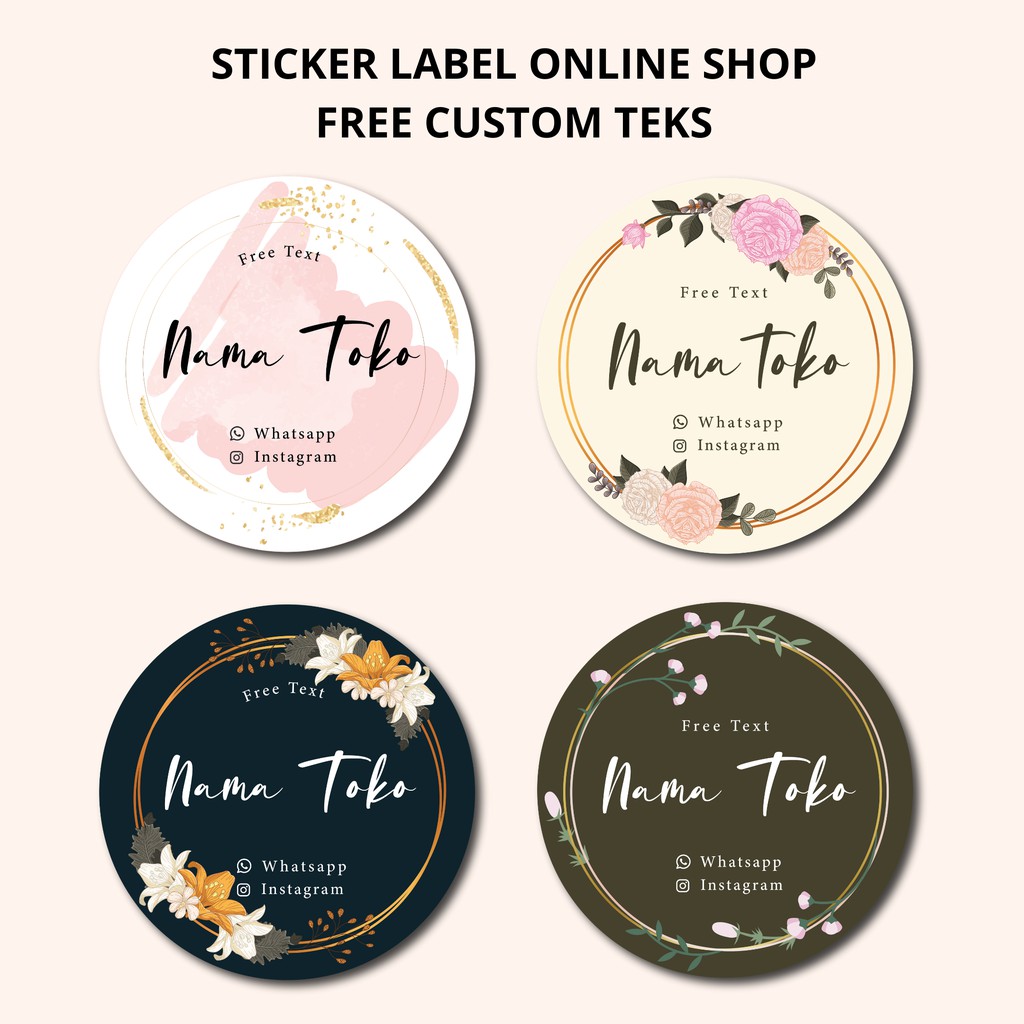Jual Sticker Online Shop Bisa Custom - Sticker Label - Stiker Kemasan ...