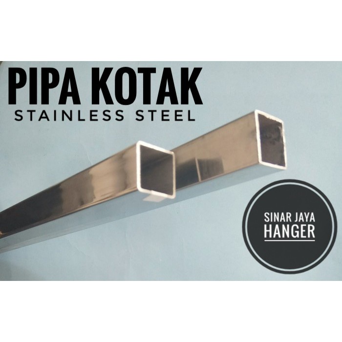 Jual Pipa Besi kotak stainless steel ukuran 100cm | Shopee Indonesia