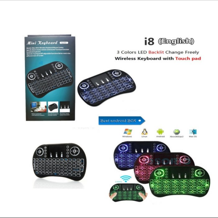 Jual Mini Keyboard Wireless i8 2.4G Handheld Keyboard For PC Android TV ...