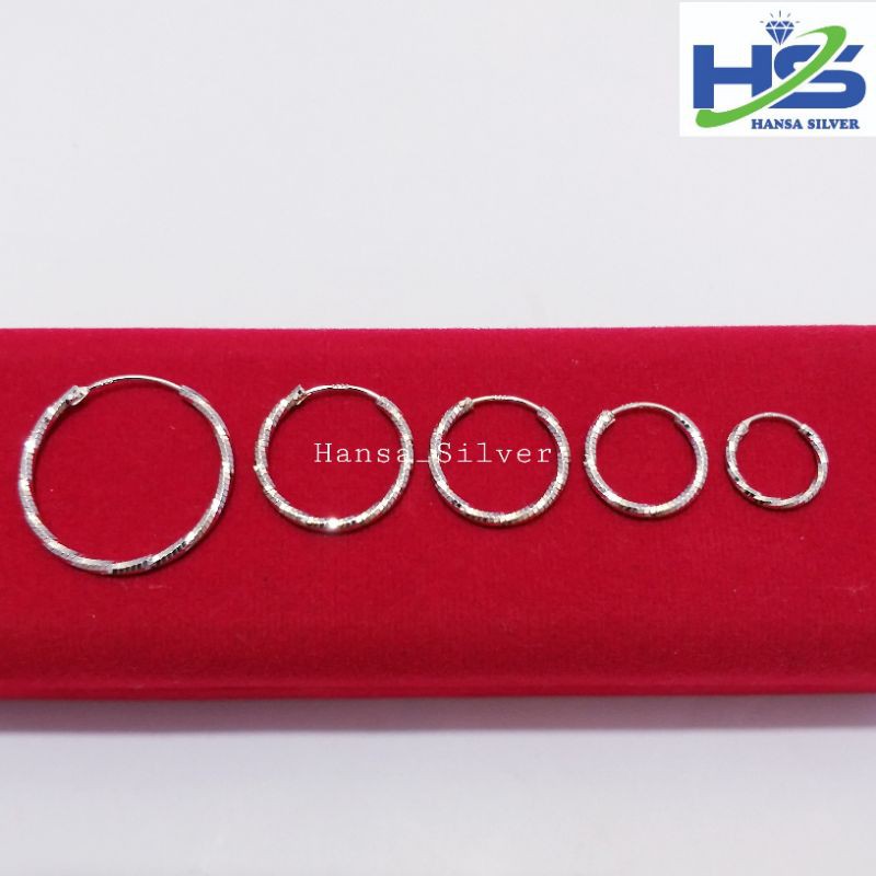 Jual Anting Perak Asli Silver 925 Lapis Emas Putih Model Gipsi Ring Ukir - Anting Wanita Anti ...