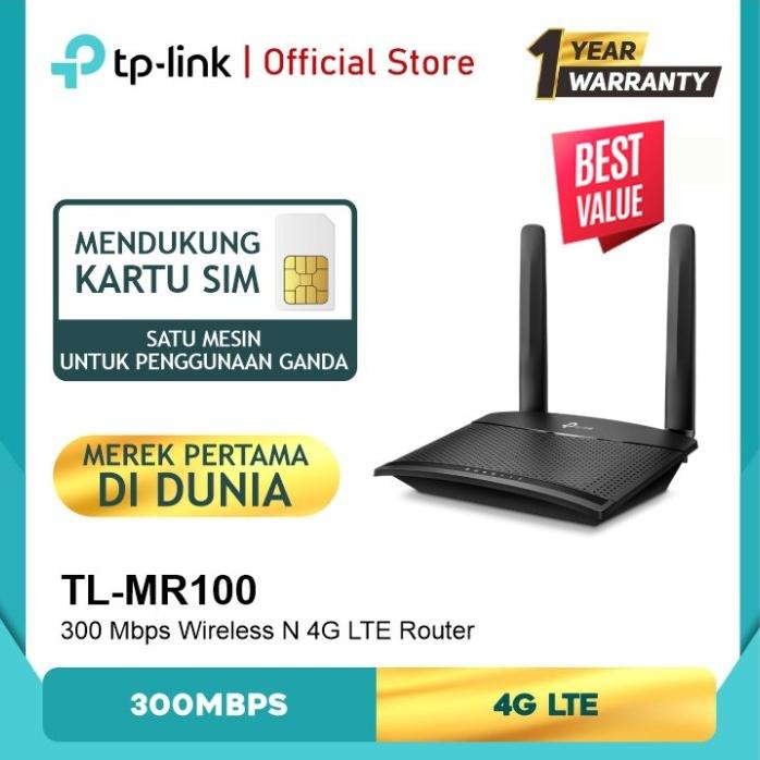 Jual Tp-Link Tl-Mr100 4G Lte Router 300 Mbps Wireless N 4G Router Mr100 Diskon!!R03D | Shopee ...