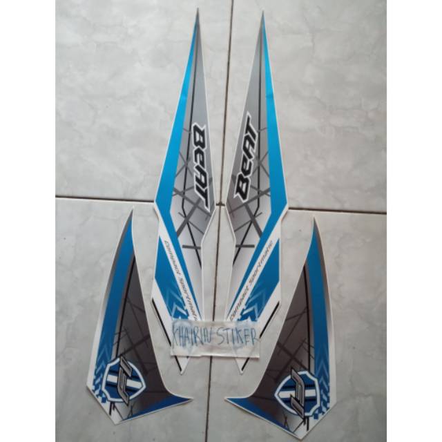 Jual Striping striker beat esp injeksi fi F1 putih ful biru original ...