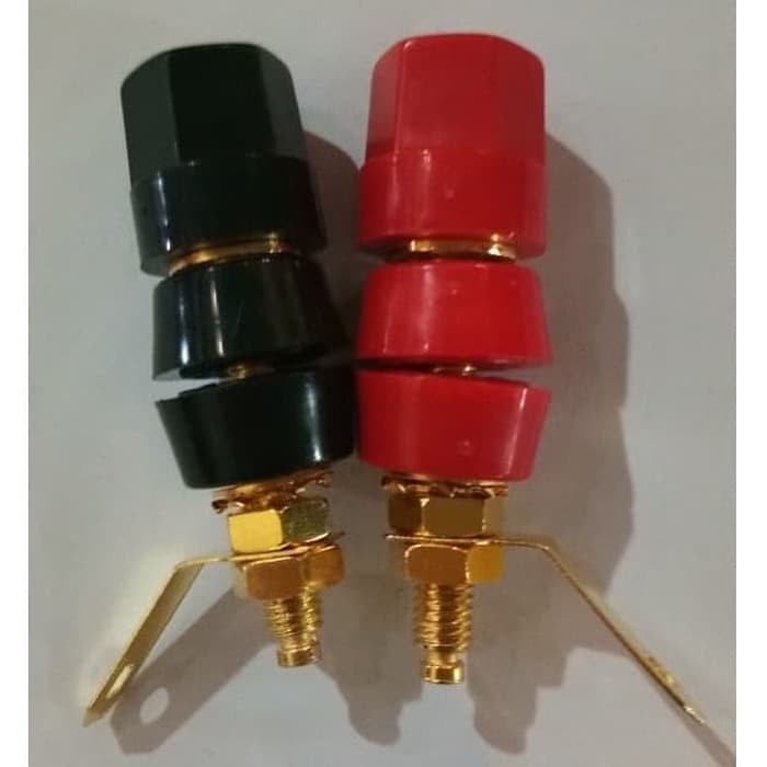 Jual Binding Post Gold Plated Audio Speaker Terminal Merah dan Hitam (1 ...
