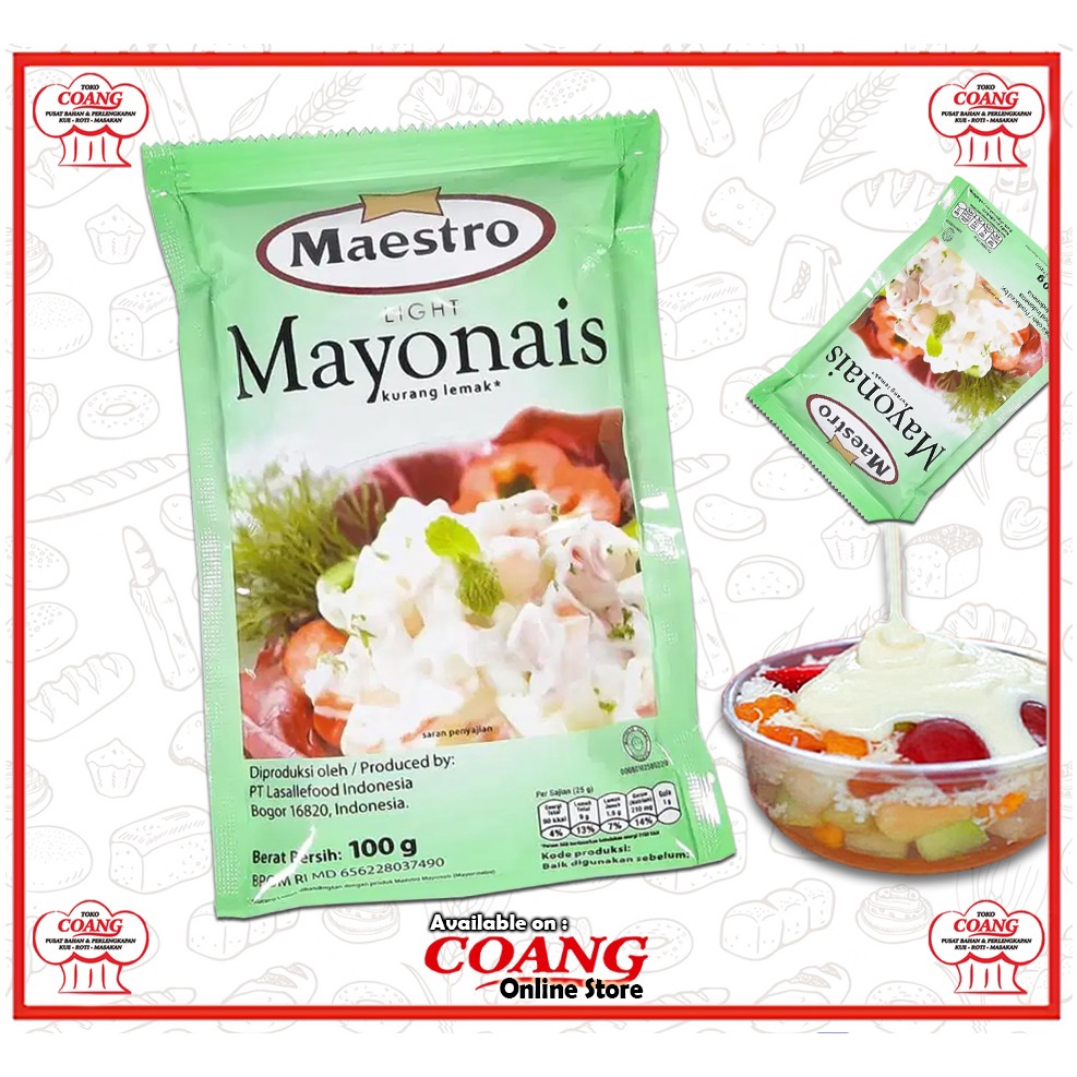 Jual MAESTRO MAYONAISE 100 GR SACHET - MAYO - SAUS MAYONESE - DRESSING ...