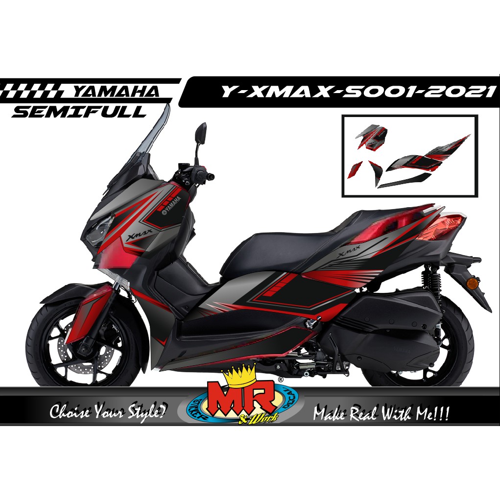 Jual Stiker Sticker Motor Decal XMAX doff PREMIUM semifull elegan ...