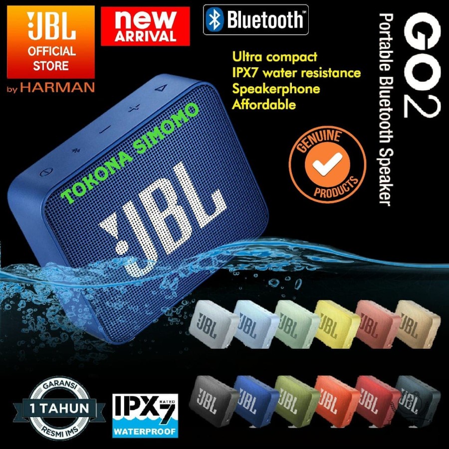 Jual SPEAKER BLUETOOTH JBL GO 2 / GO2 WATERPROOF PORTABLE BLUETOOTH SPEAKERS | Shopee Indonesia