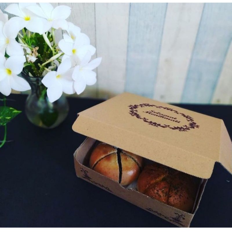 Jual Box Kotak Nasi Motif 18x18/Dus coklat tebal/Kotak makan/Dus Nasi ...