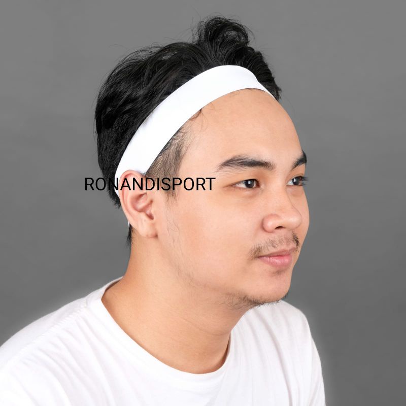 Jual BANDANA IKAT KEPALA POLOS/ HEADBAND/ KARET PELINDUNG RAMBUT/BANDO ...