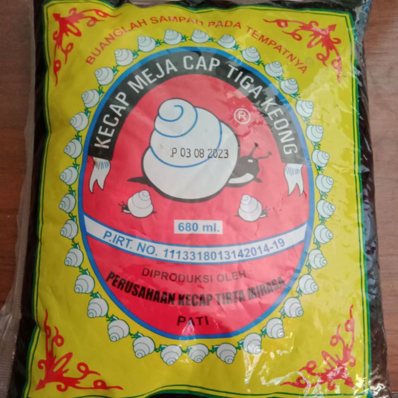 Jual kecap manis cap tiga keong kemasan 680 ml/ kecap meja cap tiga ...