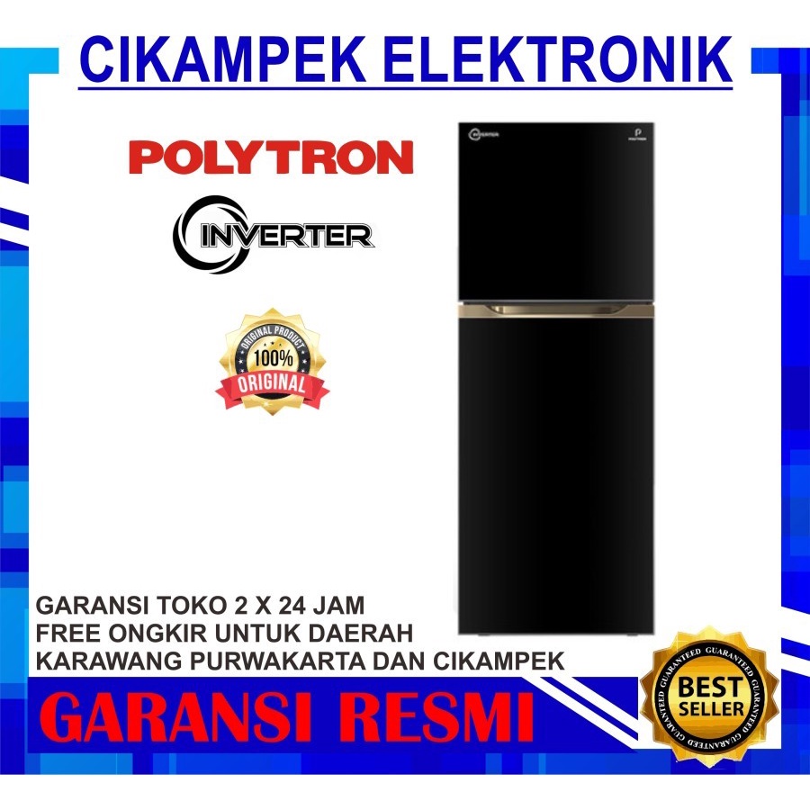 Jual KULKAS POLYTRON PRM 431X 2 PINTU BELLEZA JUMBO BIG LITER INVERTER ...