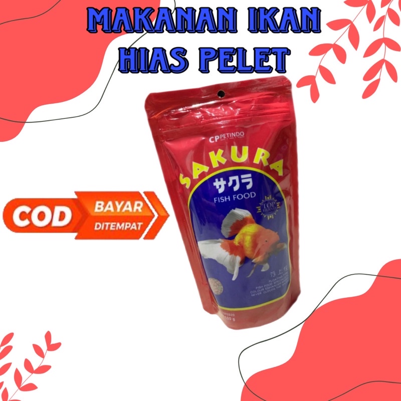 Jual sakura makanan ikan hias 100gr Pellet ikan hias 100gr SAKURA FISH ...