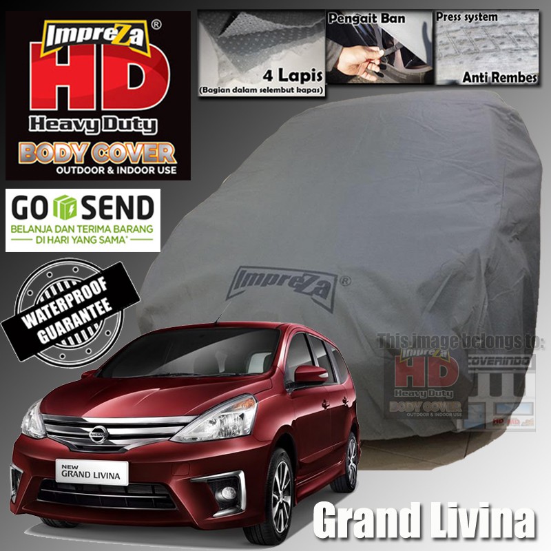 Jual Cover Mobil Outdoor Nissan Livina - IMPREZA HD - BAHAN WATERPROOF ...