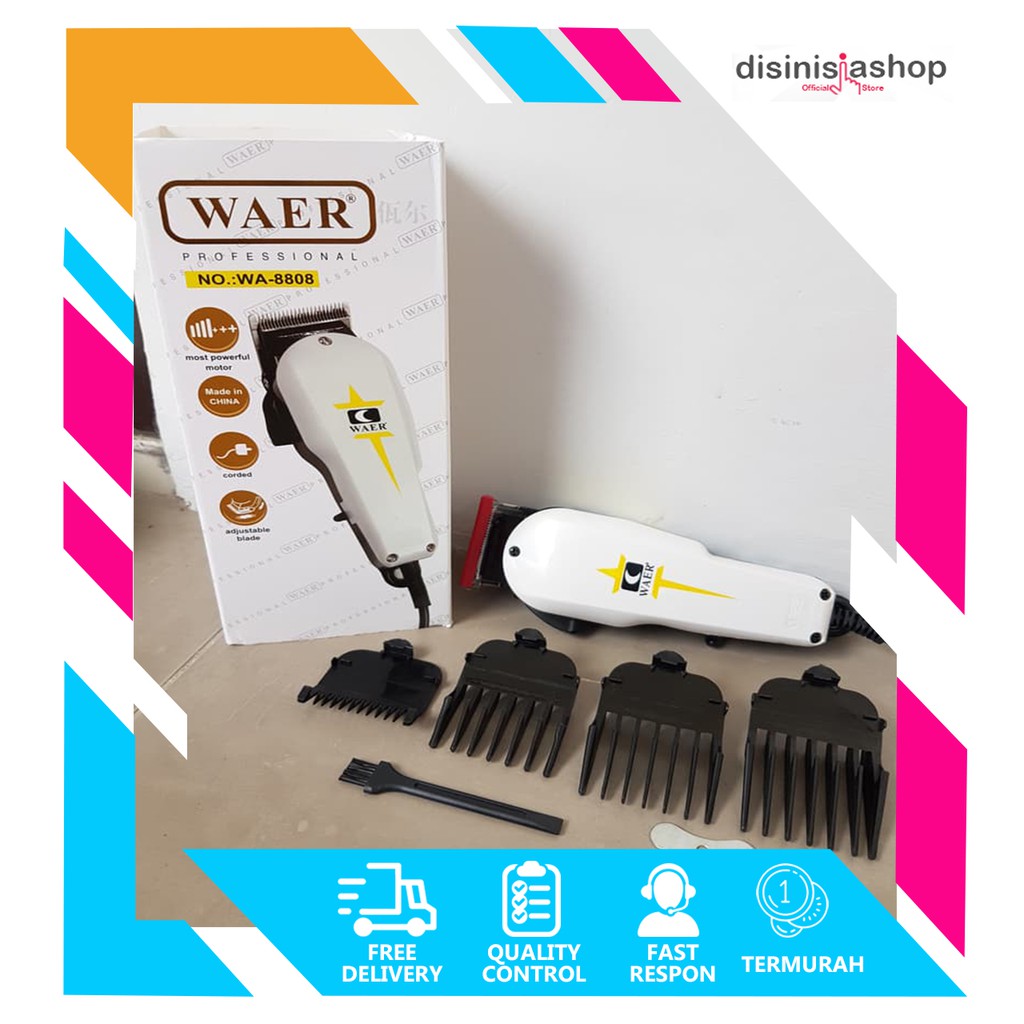 Jual [DISINIAJA] WAER PROFESSIONAL / ALAT CUKUR RAMBUT / Cukuran Rambut Listrik WAER ...