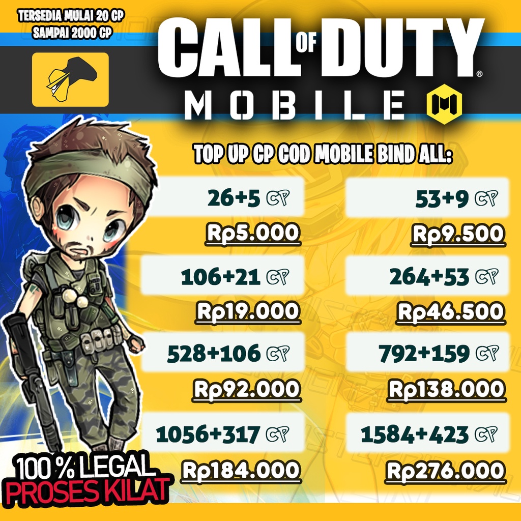 Jual PROMO CP CODM | TOP UP CP COD MOBILE TERMURAH PROMO TIAP HARI ...