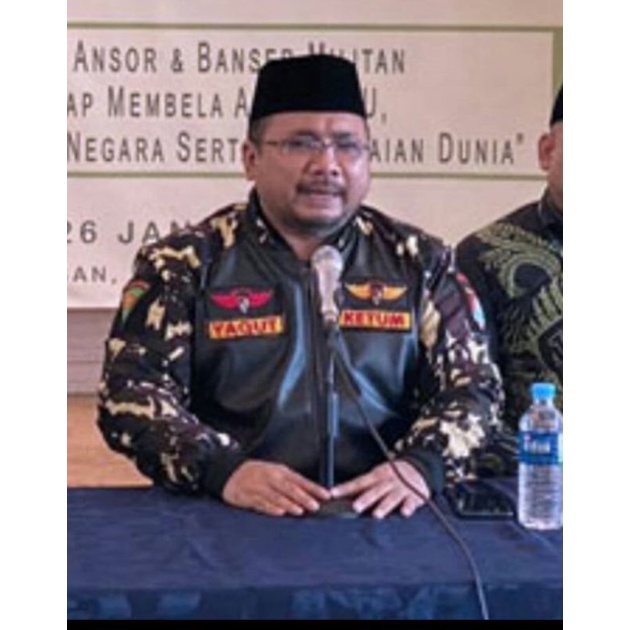 Jual Jaket Bomber Banser, kombinasi kulit sintesis, bet bordir timbul ...