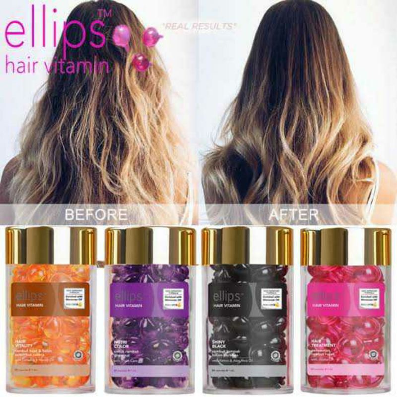 Jual Ellips Vitamin Rambut Kemasan Botol Isi 50 Butir 100% Original ...