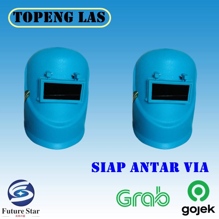 Jual KEDOK LAS TOPENG LAS KEPALA PUTAR BIRU | Shopee Indonesia
