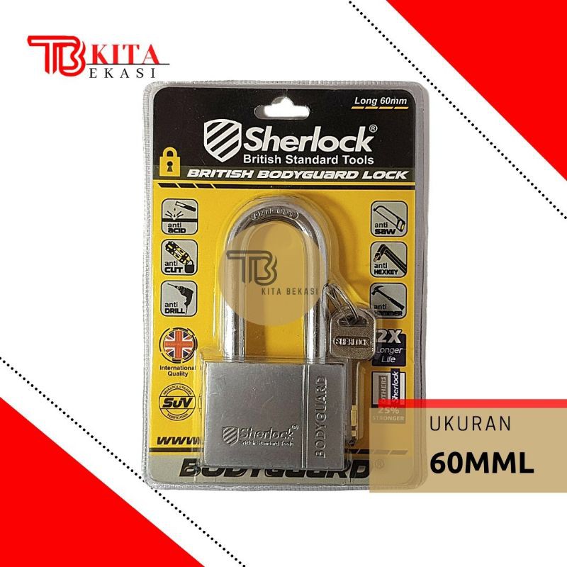 Jual Gembok Sherlock Body Guard 60 mm (LONG) Panjang | Shopee Indonesia