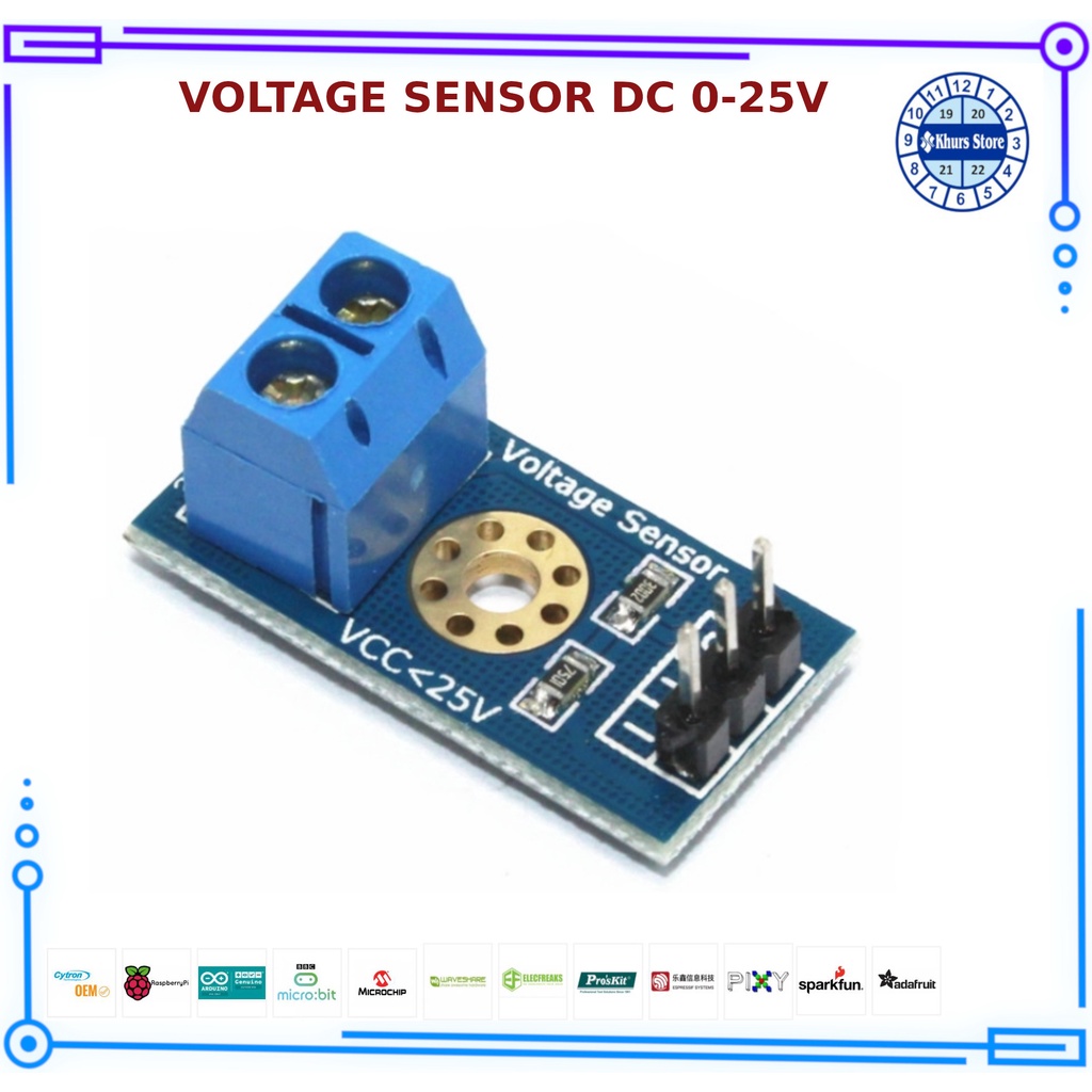 Jual SENSOR TEGANGAN VOLTAGE SENSOR DC 0-25V | Shopee Indonesia