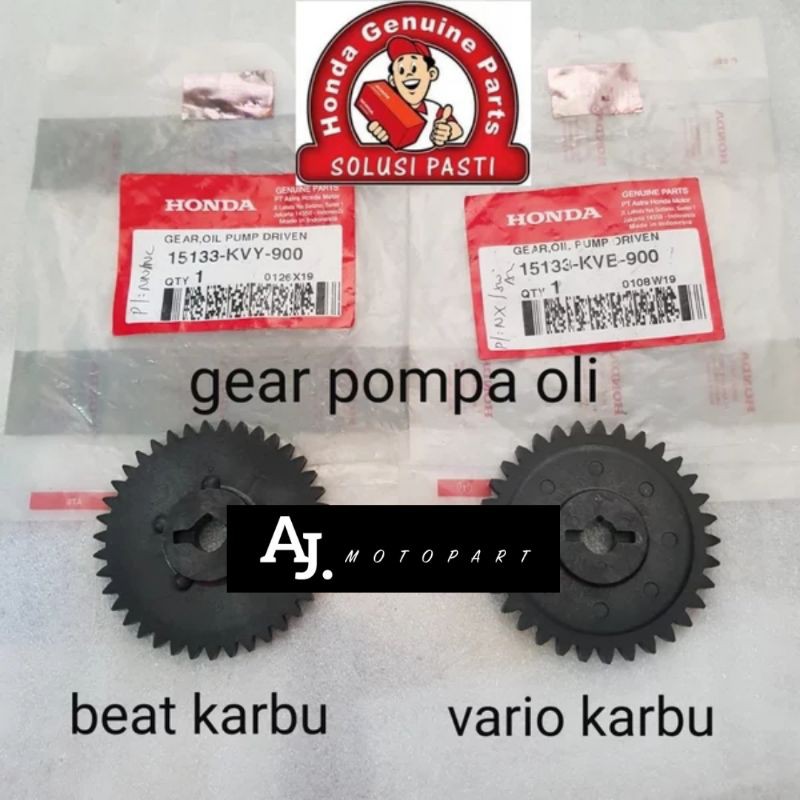 Jual gear pompa gear oli pump oli beat karbu vario karbu ori honda ahm ...