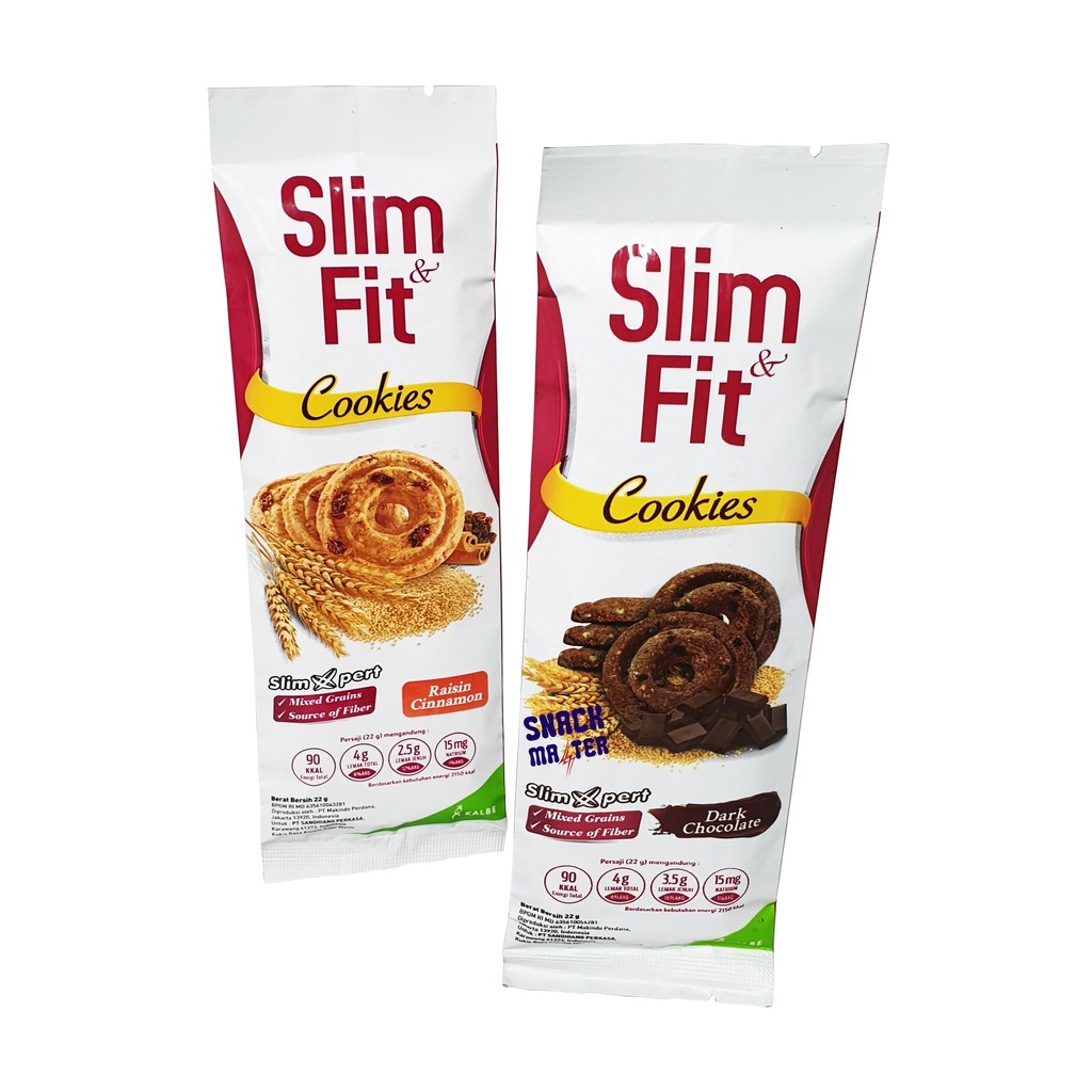 Jual Slim & Fit Cookies Snack Diet Low Calori - Netto 22 gr | Shopee ...