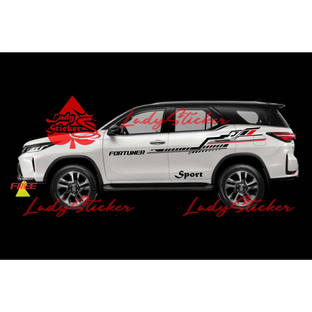 Jual STICKER STIKER MOBIL TOYOTA ALL NEW FORTUNER CUTTING STICKER LIST ...