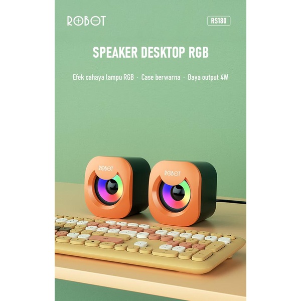 Jual Robot RS180 USB Multimedia Dekstop Speaker Computer Stereo RGB ...