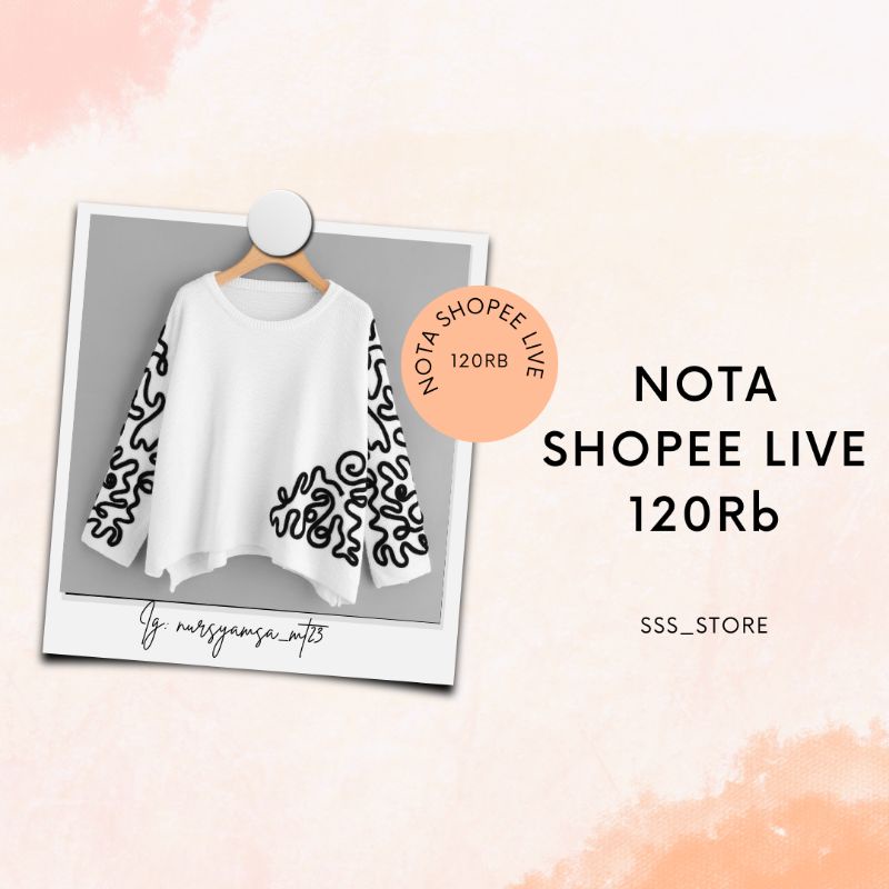 Jual NOTA SHOPEE LIVE 120RB (2KG) | Shopee Indonesia