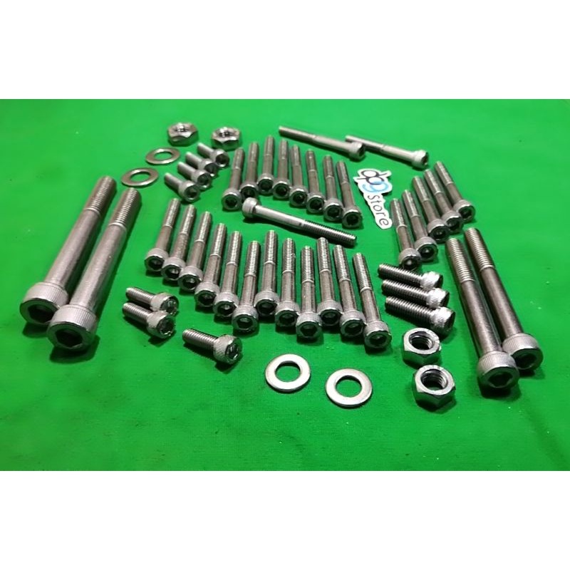 Jual BAUT L STAINLESS FULL SET MESIN DAN PANGKON MESIN KAWASAKI KLX 150 DTRACKER | Shopee Indonesia