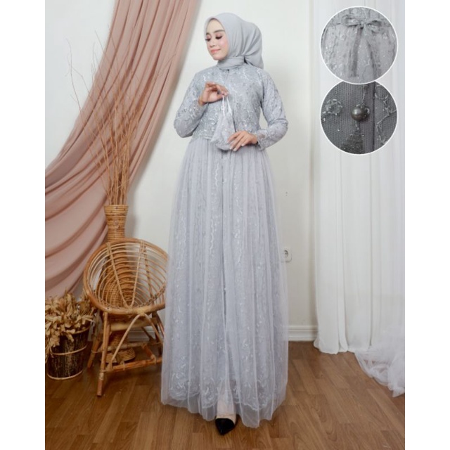 Jual KEBAYA GAMIS PESTA BUSUI ROMPI / GAMIS BROKAT / GAMIS TILE ROMPI MODERN / GAMIS KONDANGAN ...