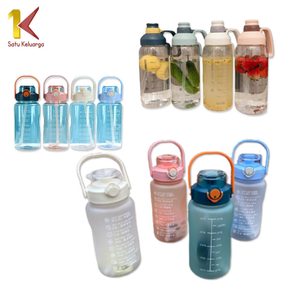 Jual Satu Keluarga Botol Air Minum Jumbo 2000ml BPA FREE Botol Minum ...
