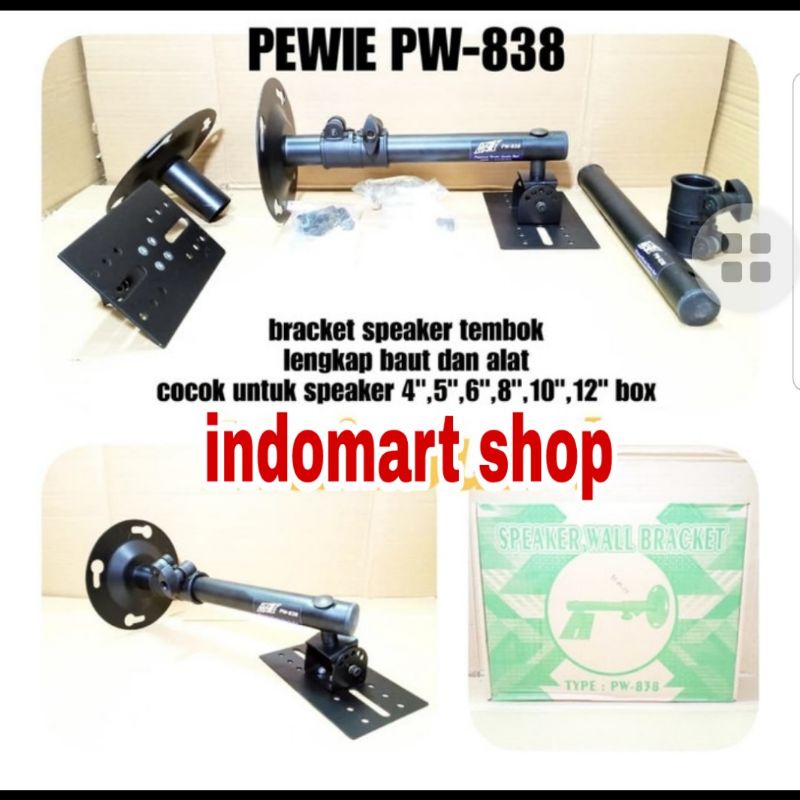 Jual Braket Speaker Dinding PEWIE PW-838 ( SEPASANG 2 PCS ) | Shopee ...