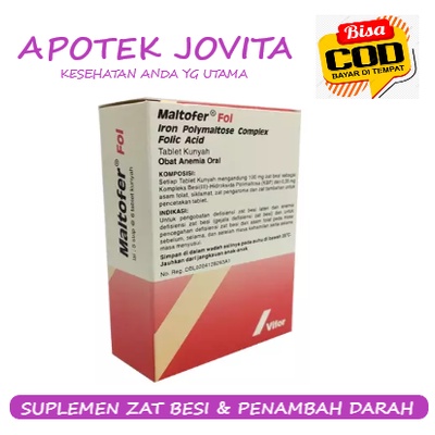Jual MALTOFER FOL CHEWABLE TABLET KUNYAH PENAMBAH DARAH DAN ZAT BESI ...